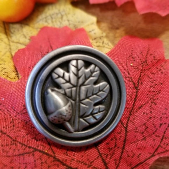 Betsy Fields | Jewelry | Betsy Fields Design Acorn And Leaf Pewter Pin ...